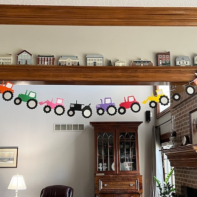 Tractor Birthday Banner Farm Farmer Tractor Party Garland Tractor Party ...