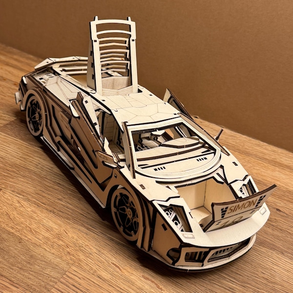 Lamborghini 3D Car Model Laser Cut Files | Digital Download ...