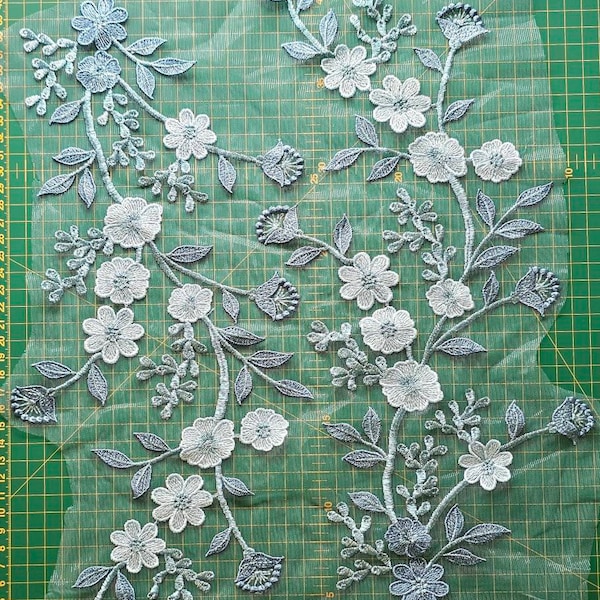 3D Bridal Lace Fabric, Beaded Lace Fabric, 3D Rose Lace, Rosette Bridal ...