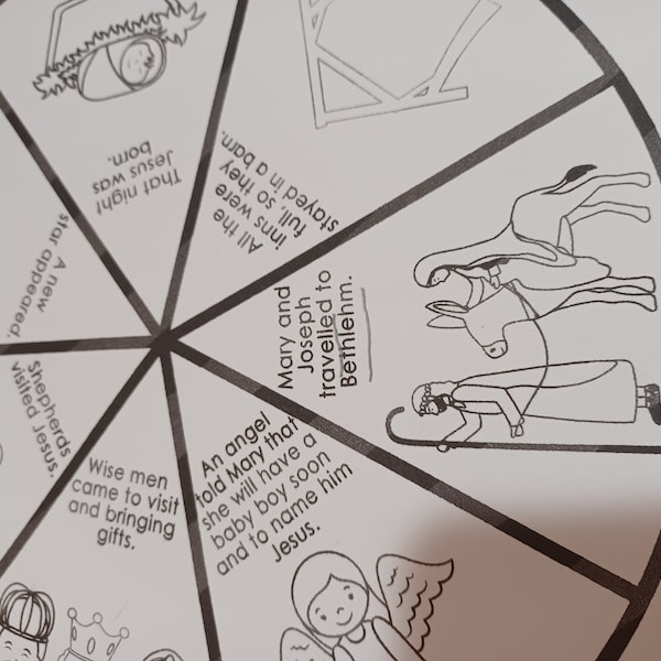 Not to Worry Scripture Coloring Wheel, Printable Bible Activity ...