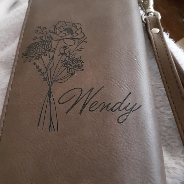 Birth Month Flower Engraved Manicure Set, Custom 7-piece Manicure and ...