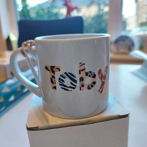 Personalised Children's Colourful Name Mugs / Cute Colourful Kids Mugs ...