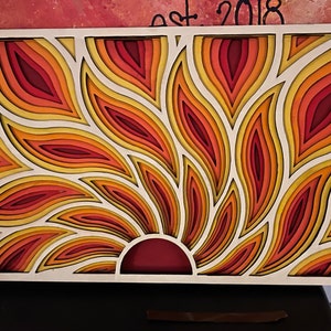 Digital Files-sunrise-cricut SVG-CNC Laser Cut Multilayer 3D Mandala ...