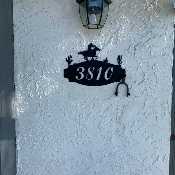 7"x12" Metal Mailbox Sign - Modern House Number Plaque - Customizable ...