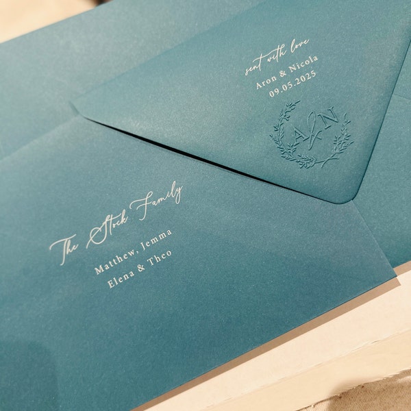Premium Airforce Blue Envelopes Square | Euro Flap Envelopes | Wedding ...