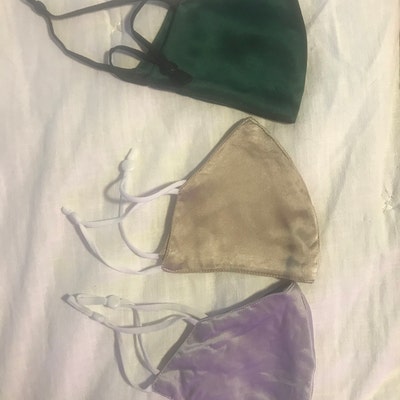 Triple Layer Silk Face Mask Wedding Silk Face Mask Women's Reusable ...