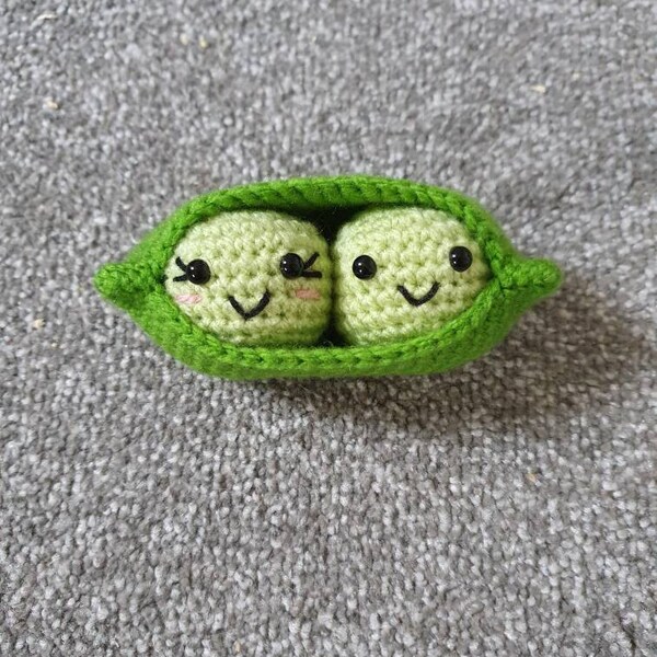Handmade Crochet Pea in a Pod Positive Pea Hap-pea Birthday Gift - Etsy UK