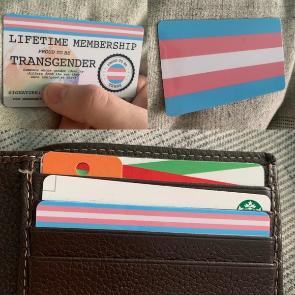TRANSGENDER Lifetime Membership Card - Gay Pride Card - LGBT Identity ...