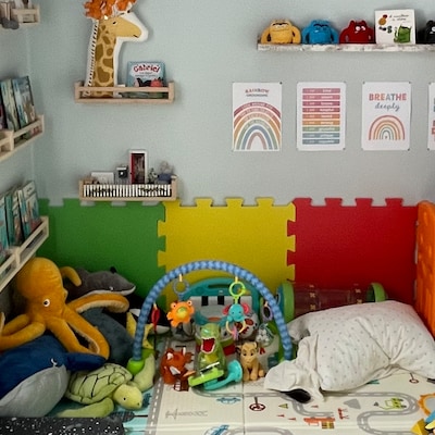 54321 Grounding Technique Poster Rainbow Grounding Printable Wall Art ...