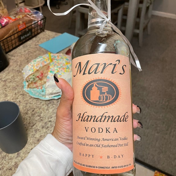 Personalized Vodka Bottle Label: Editable Tito's Style Template - Etsy
