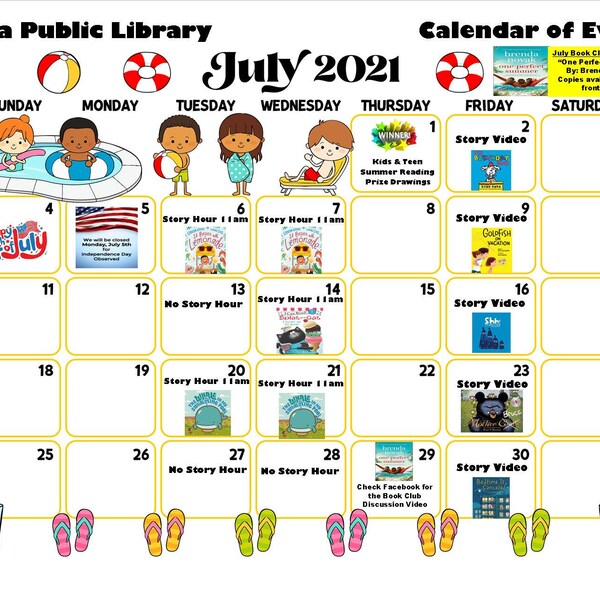 July Calendar INSTANT DOWNLOAD | Monthly Planner Digital Calendar | Kid ...