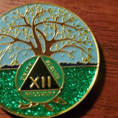 1 to 60 Year Tree of Life Specialty AA Recovery Medallion Tri-plated ...