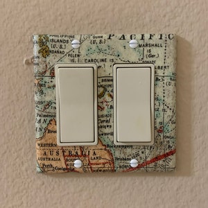 World Map Atlas Nautical Light Switch Covers Outlet Covers - Etsy