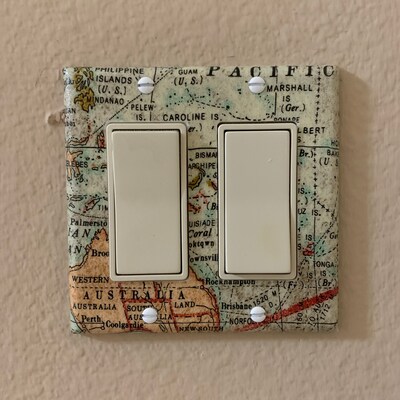 World Map Atlas Nautical Light Switch Covers Outlet Covers - Etsy