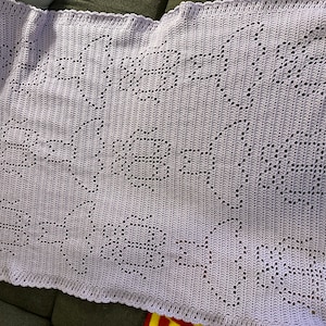 Crochet Baby Blanket Pattern Filet Crochet Baby Blanket Crochet Pattern ...