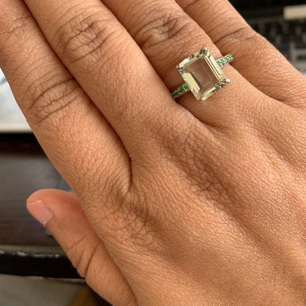 100% Natural Golden Citrine Solitaire Ring-gold Citrine Engagement Ring ...
