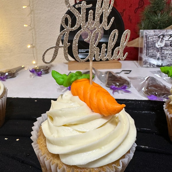 Custom Text Cupcake Topper, Set of 12 Cupcake Toppers, Personalized ...