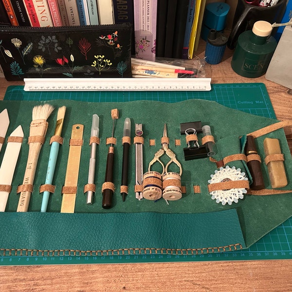 Bookbinding Kit With Blue Leather Case, Bookbinding Kit for Professional Bookbinders, Antique ...