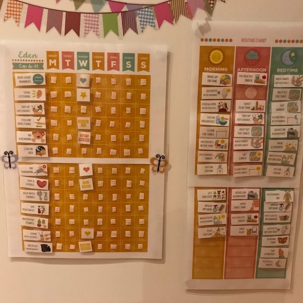 Chore Flashcards + Behavior Chart + Routine Chart - Etsy