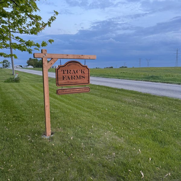 Huge Custom Double Hanging Property Sign, Custom Sign, Business Sign ...