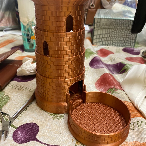 Improved! - Collapsible Castle Telescoping Dice Tower - Optional ...