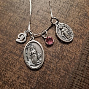 XL Blue Enamel Miraculous Medal Miraculous Necklace Catholic - Etsy