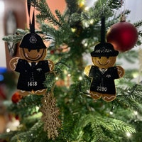 Police Gingerbread, Policeman or Policewoman Christmas Decoration ...