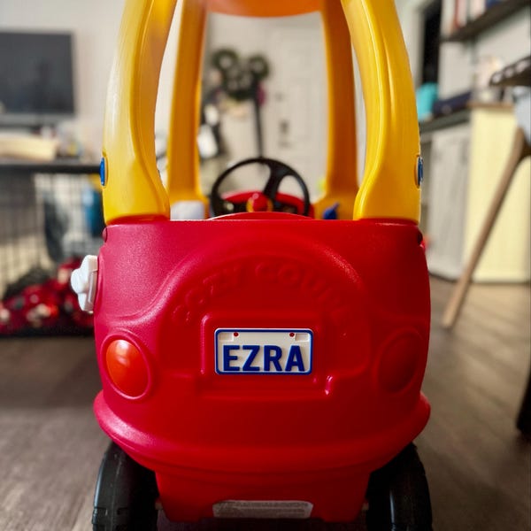 Personalized Toy License Plate Set for Cozy Coupe: Custom Ride-on Car ...