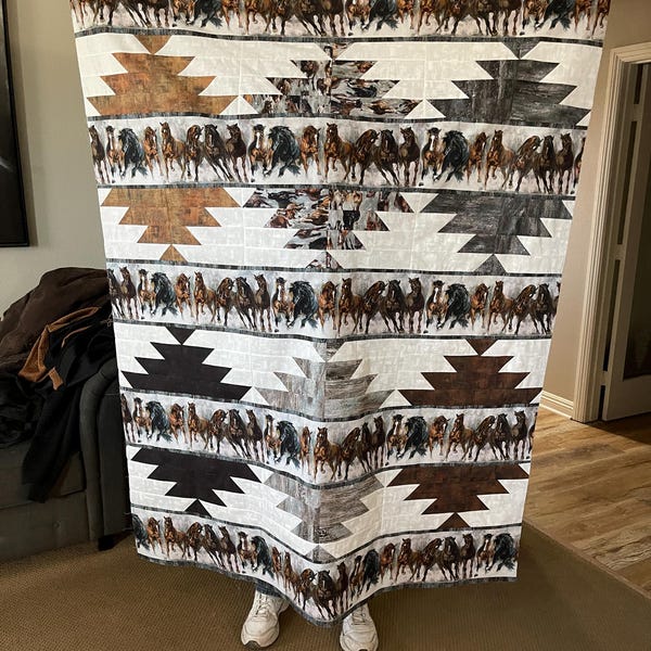 Western Style Patchwork Quilt PDF Instant Download Lap Quilt Pattern ...