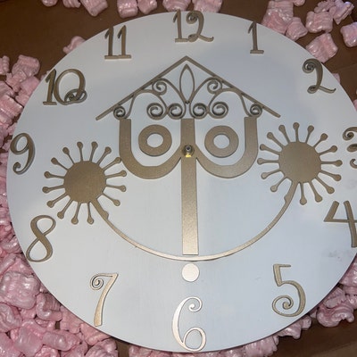 Mickey Farmhouse Clock Hidden Mickey Clock Disney Clock - Etsy