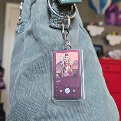 Spotify Song Plaque Keychain Custom Key Chain Add Charm Gummybear Heart ...