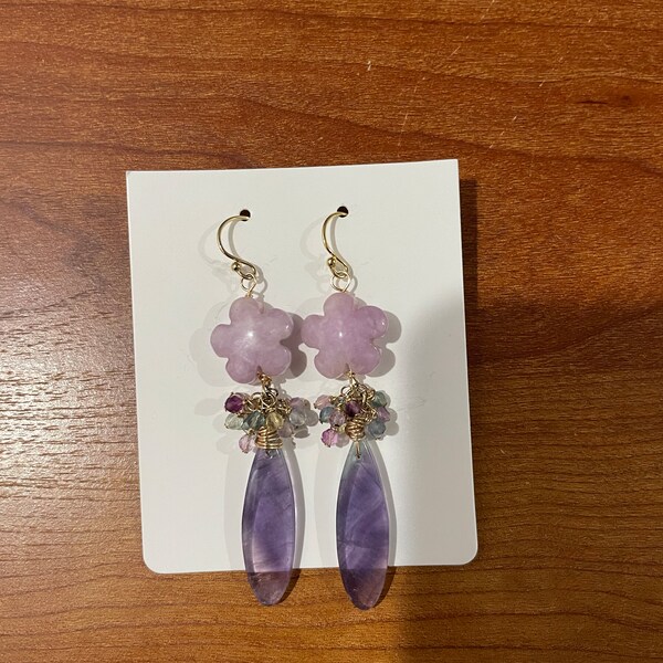 Pastel Rainbow Waterfall Cascade Earrings - Etsy