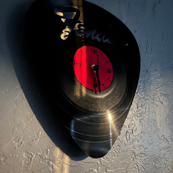 GUITAR PICK Fender Strat Vinyl Record Clock - Etsy