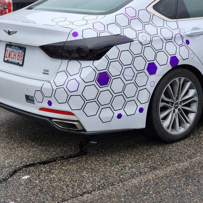 Hexagon / Honeycomb JDM Car Decal Sticker 2 Inch / Hex Side Vehicle ...