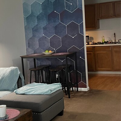 Dark Hexagon Geometric Wallpaper Self Adhesive Peel and Stick Wall ...