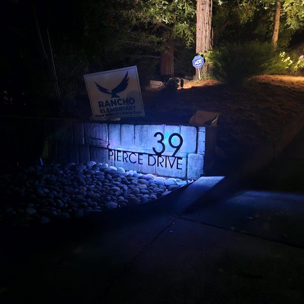 LED Address Metal Art Sign / Solar or Plug in Light up Address Plaque ...
