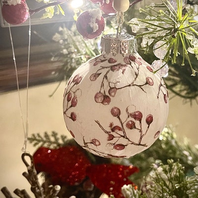 Sets of Blueberry Christmas Tree Decor, Farmhouse Christmas Ornaments ...