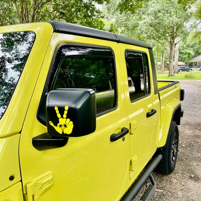 Alien Hand Wave Peace for Jeep Side Mirrors Wave Decal Set of 2 Hand ...