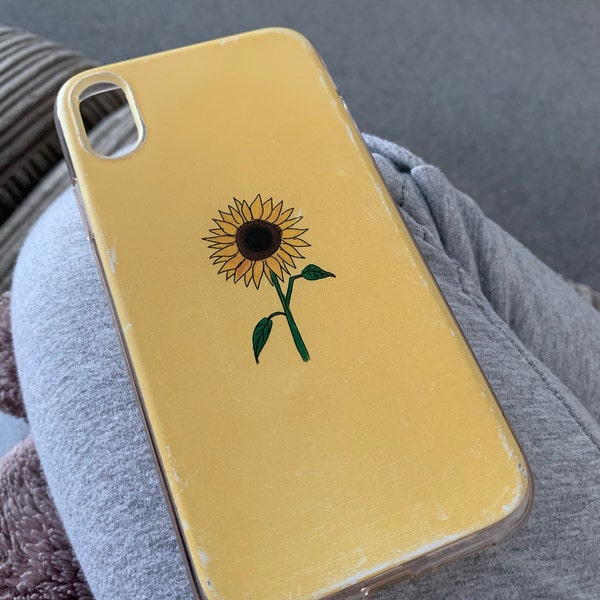 Sunflower Art Phone Case, Floral Design Cover for iPhone 17 Pro Max ...