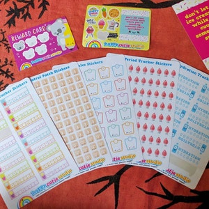 64 Cute Period Tracker Planner Stickers - Etsy UK