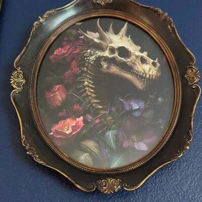 Botanical Dragon, Dark Cottagecore Wall Art, Gothic Home Decor, Moody ...