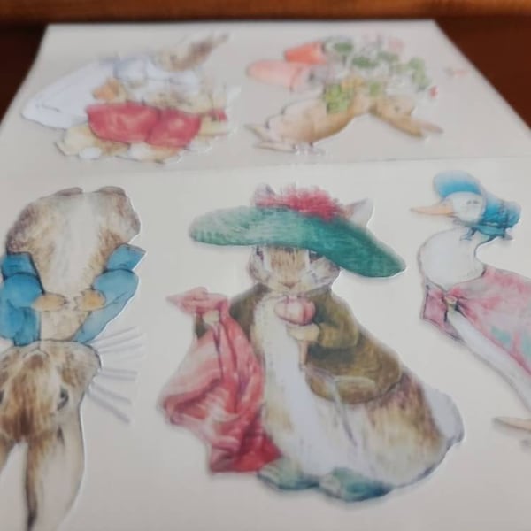 Gorgeous Peter Rabbit and Friends Vinyl Decals Stickers Digitally Cut ...