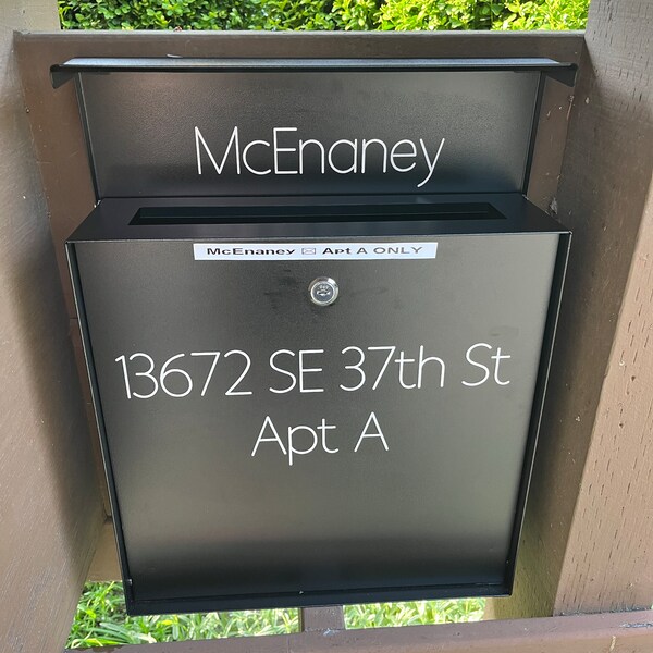 Custom Modern Contemporary Mailbox Address Decal | Reflective | House ...