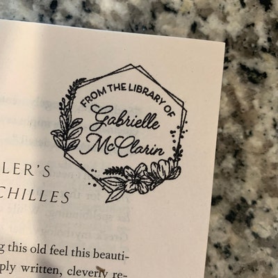 Library Stamp 48 Wooden or Self-inking Calligraphy Bookplate, Ex Libris ...