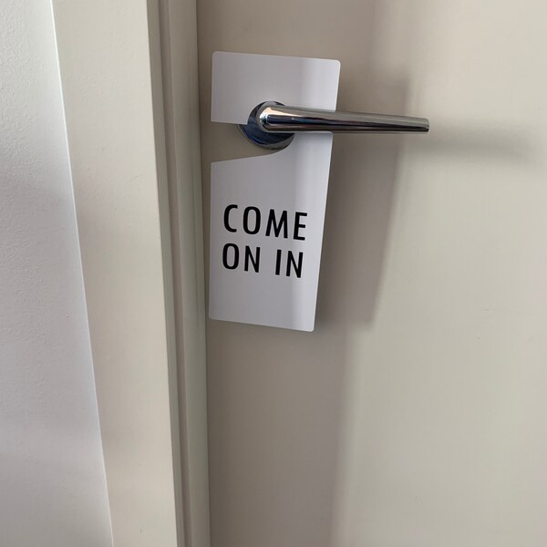 Personalized Door Knob Hanger - Zoom in Progress Door Sign - Virtual ...