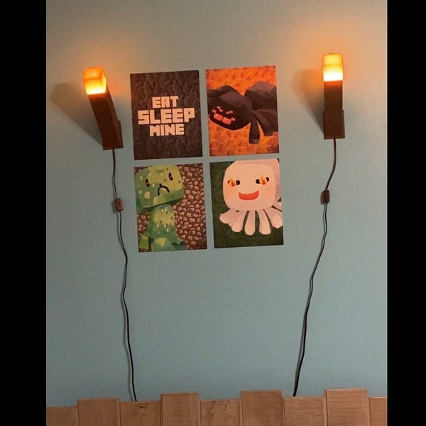 The Original Minecraft-inspired Torch LED Night Light - Etsy