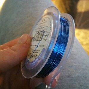 Silver Blue Artistic Wire Permanently Colored 18, 20, 22, 24, 26, 28 ...