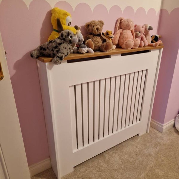 Bespoke Extra Large Oak Veneer Radiator Cover With Vertical Slats - Etsy UK