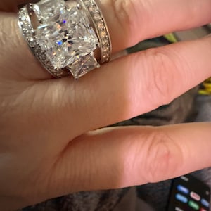 Connected Stacking Rings Solid Gold Linked Rings, Diamond, Brushed or ...