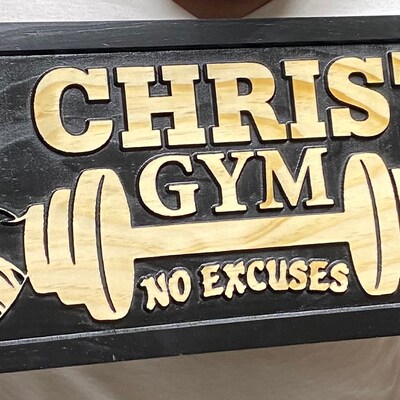 Personalized Gym Name Sign Custom Home Gym Workout Room Sign Gifts for ...